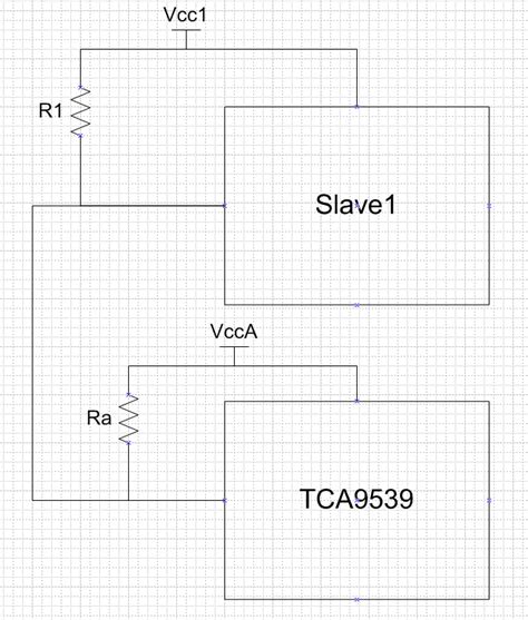 TCA Q Cross Current Through SDA SCL Ports Via Pullups Interface Forum Interface TI