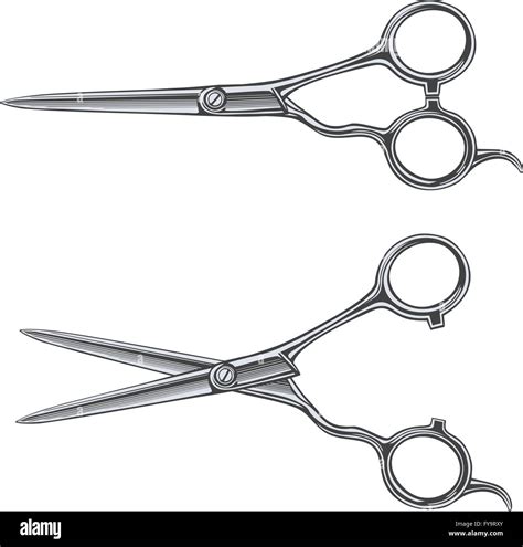 Vintage Hair Cutting Scissors Clip Art