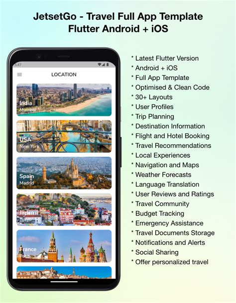 jetsetgo travel full app template flutter android ios initappz