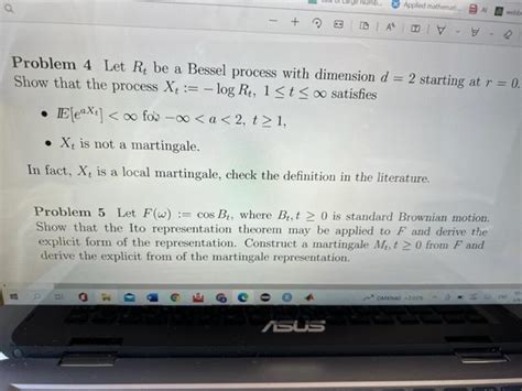Solved Numb Applied Mathemat Problem 4 Let Ribe A Bessel