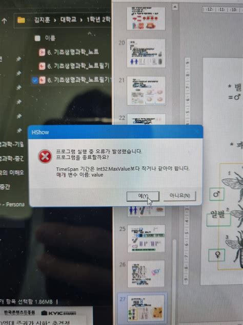 한컴 오피스 한쇼 오류 지식in