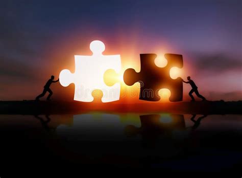 Connect Puzzle Pieces Concept Solution Solving Problem Together