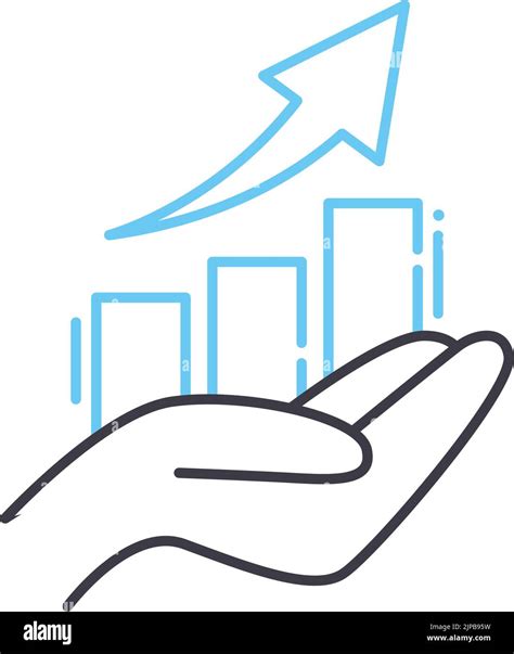 Progress Line Icon Outline Symbol Vector Illustration Concept Sign Stock Vector Image And Art