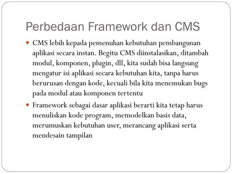 Ppt Framework And Content Management System Powerpoint Presentation