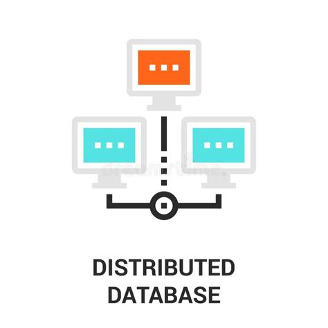 distributed database icon stock vector illustration of connection