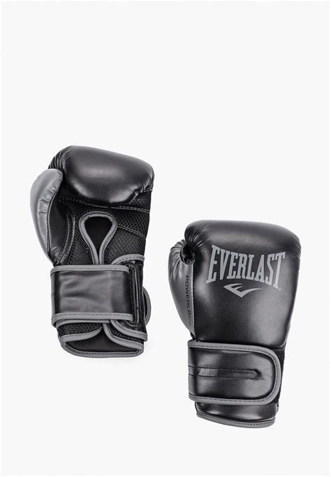 Перчатки боксерские Everlast Powerlock PU, цвет: черный, RTLAAD440301 ...