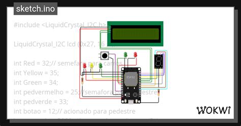 Semaforo Cop Wokwi ESP32 STM32 Arduino Simulator