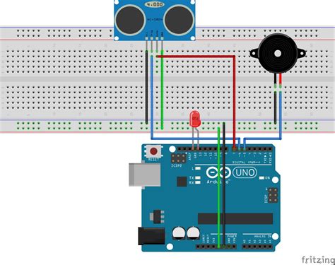 3rd Project Ultrasonic Sensor LED And Buzzer Densluck