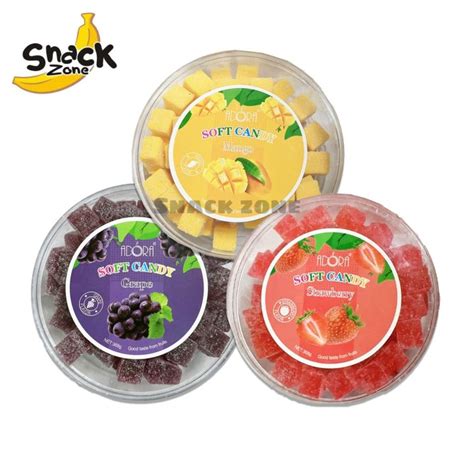 Mango Flavored Fudge Fruit Flavored Juice Soft Cake Peach Flavored Candy Strawberry Flavored