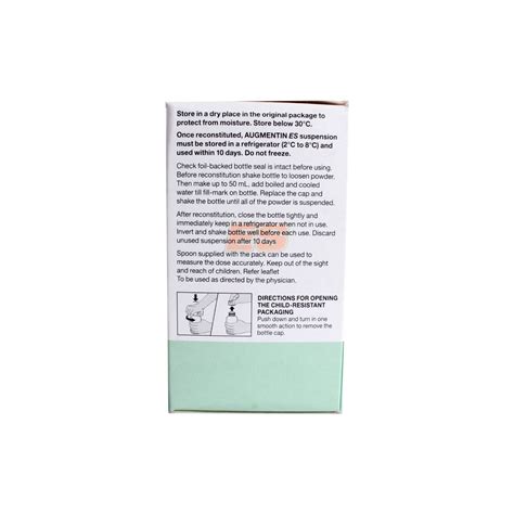 Augmentin Es Oral Suspension 50 Ml Price Uses Side Effects