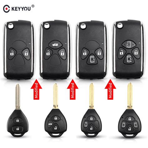 Чехол для ключа автомобиля KEYYOU модифицированный для Toyota Yaris ...