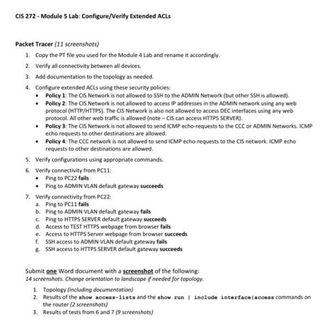 Solved CIS 272 Module 5 Lab Configure Verify Extended Chegg Com
