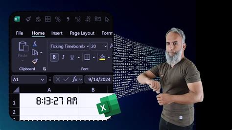 querinfer how to create a dynamic digital clock in excel using vba
