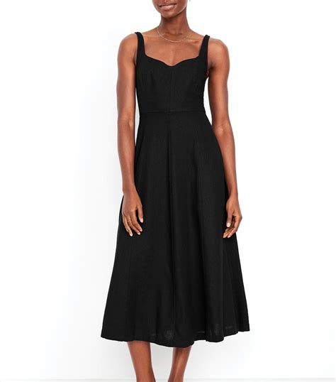 Old Navy Flare Linen Blend Midi Dress Rustans