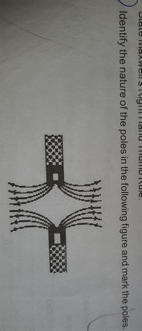 Identify The Nature Of The Poles In The Following Figure And Mark The Poles Brainly In