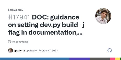 doc guidance on setting dev py build j flag in documentation