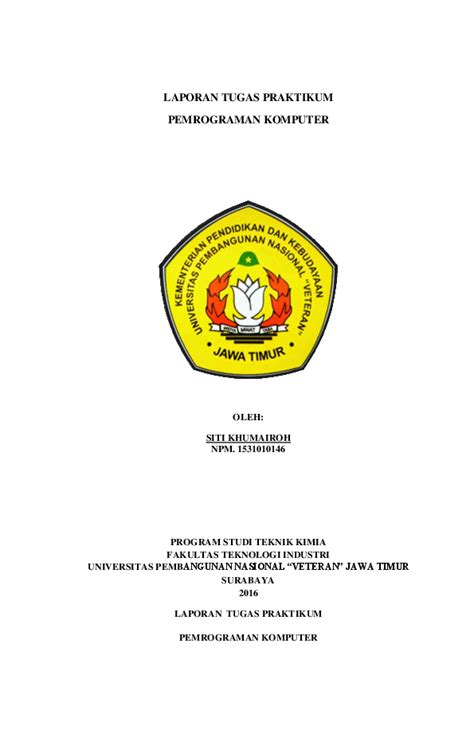 Pdf Laporan Praktikum Pemrograman Komputer