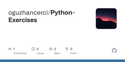 GitHub Oguzhancerci Python Exercises