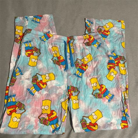 Bart Simpson Tie Dye Pj Pants Never Worn Have Just Depop