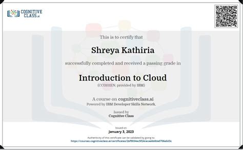 Shreya Kathiria On Linkedin Cognitiveclass Cloudcomputing