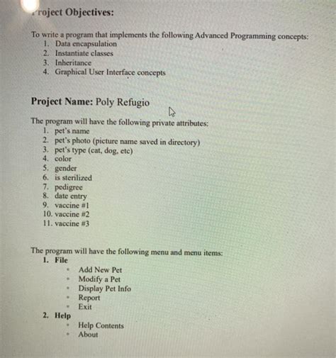 Solved Roject Objectives To Write A Program That Implements