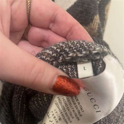 Beautiful Gucci Grey Wool Jacquard Sweater I Love Depop