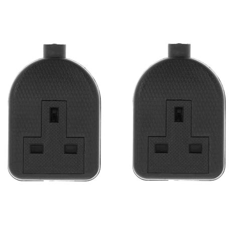 Jegs 1 Gang Trailing Socket 3 Pin Black 13 Amp Rubber Extension Socket