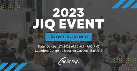 Eclipsys Solutions Inc On Linkedin Eclipsys Will Be At This Years Jiq Event Réseau Actionti