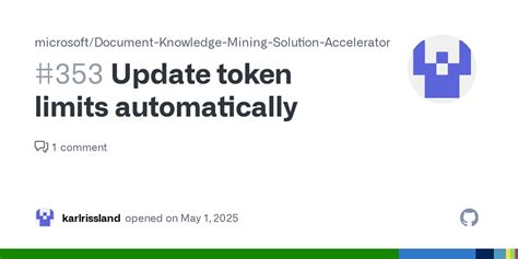 Update Token Limits Automatically · Issue 353 · Microsoftdocument Knowledge Mining Solution