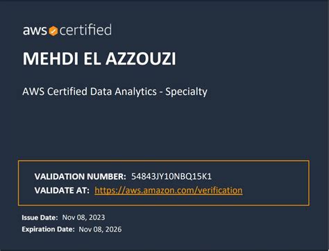 Mehdi Elazzouzi On Linkedin Aws Awscloud Awscommunity Awscertified Dataanalytics Dataanalyst