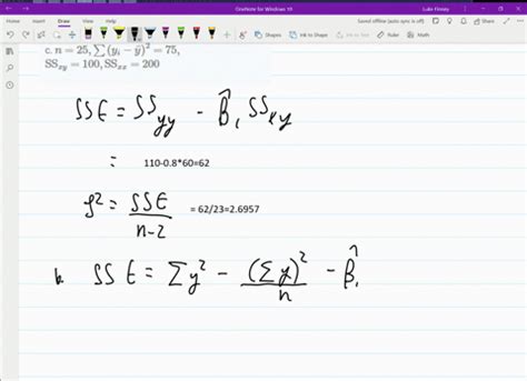 SOLVED Calculate SSE And S For Each Of The Following Cases A Numerade