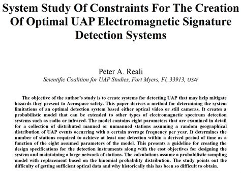 System Study Of Constraints For The Creationof Optimal Uap