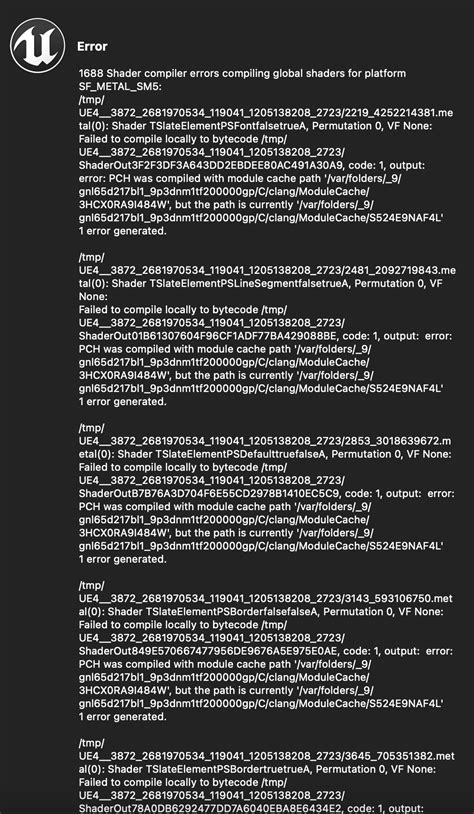 Unreal 423 Crashes At 18 Error When Compiling Shaders Runrealengine