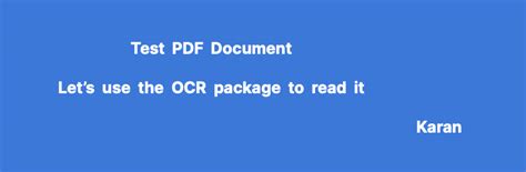 Pdf Ocr With Python A Quick Code Tutorial