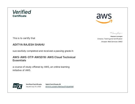 Aws Cloud Technical Essentials Certificate Pdf
