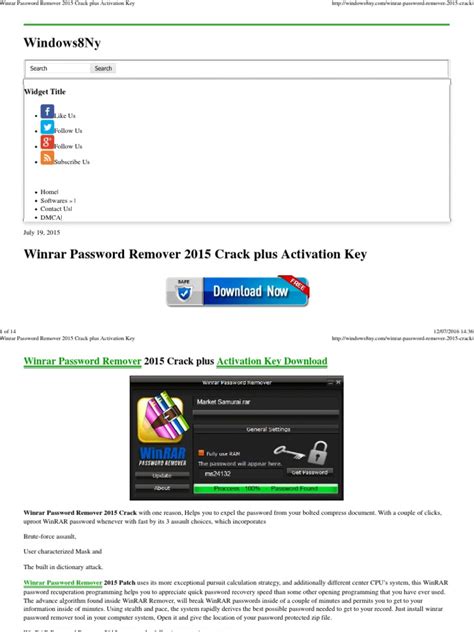 Winrar Password Remover 2015 Crack Plus Activation Key Pdf Password