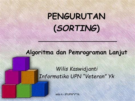 Algoritma Dan Pemrograman Cp Sorting Ralat Ppt
