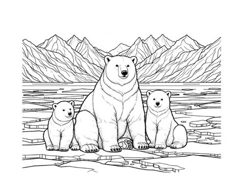 Easy Polar Bear Coloring Pages 2025
