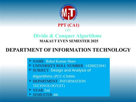 Design And Analysis Of Algorithm In Compter Sciencepptx