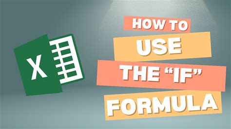 How To Use The If Formula In Microsoft Excel Beginners Guide Youtube