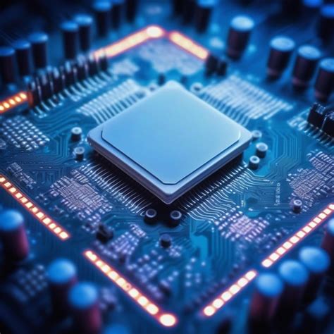Premium Photo Integrated Microchip Circuit Board For Server Central
