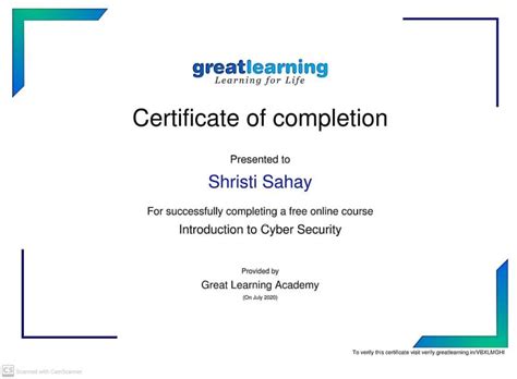 Shristi Sahay On Linkedin Cybersecurity Greatlearning Learningforlife