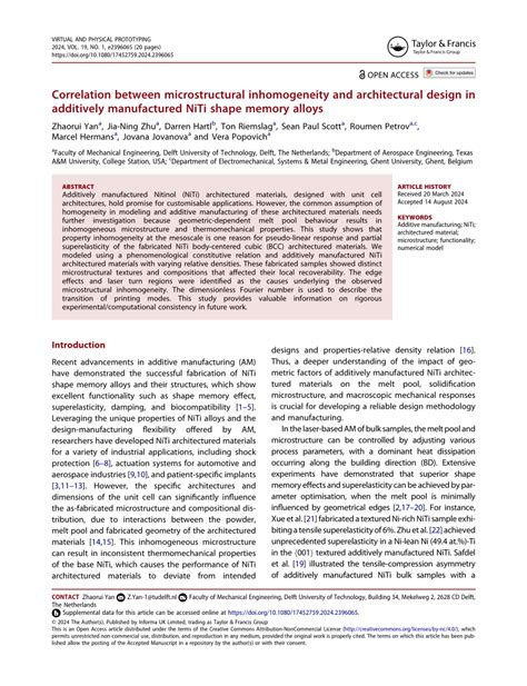 Pdf Correlation Between Microstructural Inhomogeneity And