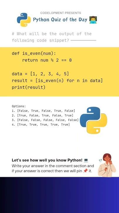 Python Quiz Question No 20 👨‍💻 Youtube