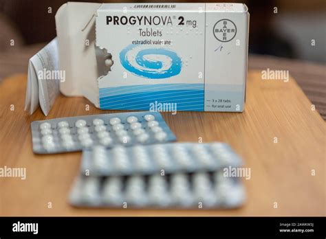 Progynova Mg Tablets Estradiol Valerate Stock Photo Alamy