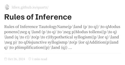 Rules Of Inference