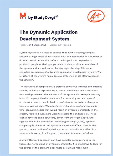 The Dynamic Application Development System Free Essay Example