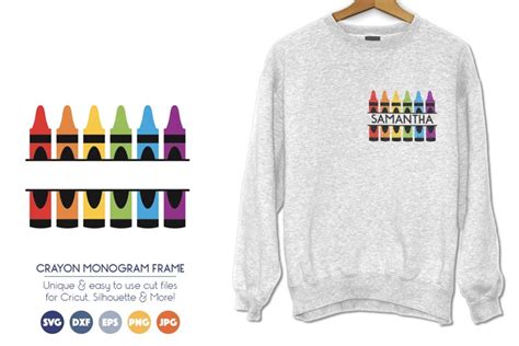 School Monogram Frame Svg School Cut Files