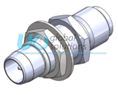 Osm Jack To Osp Bulkhead Feed Thru Plug Adapter Assembly Steel