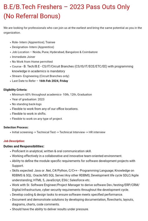 Salakamcheruvu Subramanyam On Linkedin Openings For Freshers In Birlasoft Drop Your Resume To…